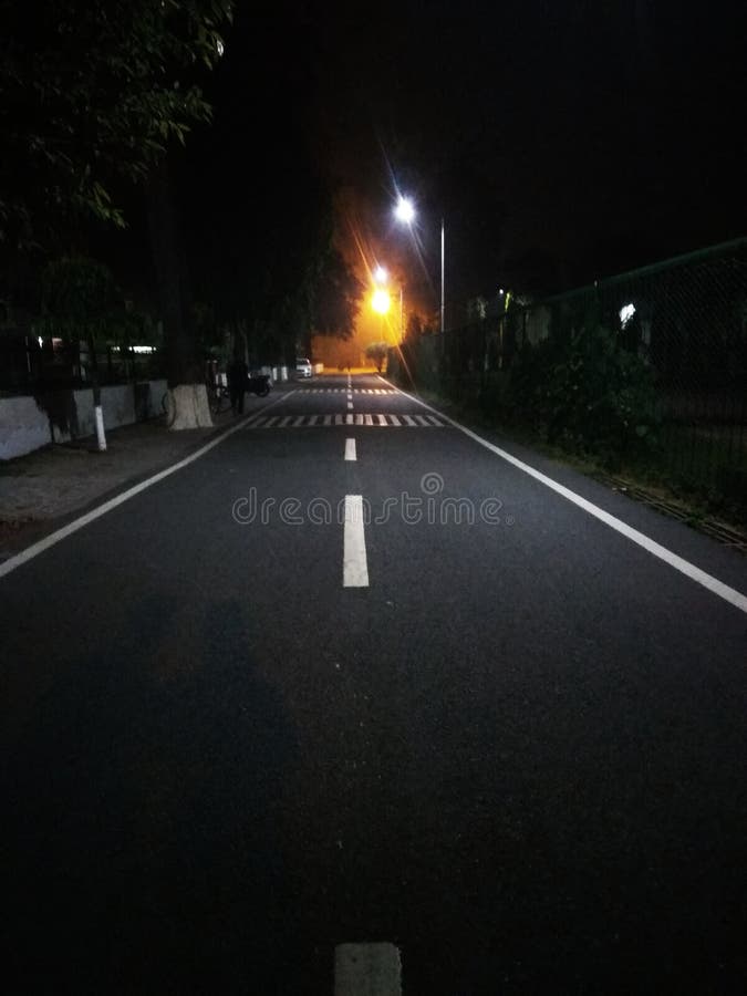 Night street view stock image. Image of street, night - 102790105