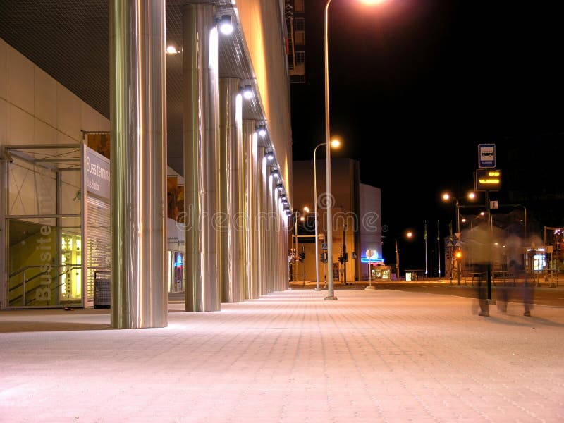 Night street view stock photo. Image of night, streetlamp - 34416