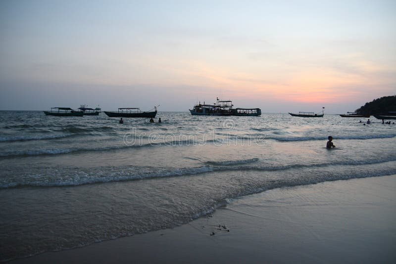 Night swimming stock image. Image of asia, evening, light - 12884027