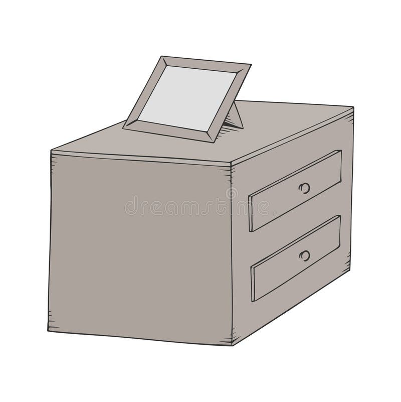 Night Table Hand Draw Style Stock Vector - Illustration of decoration ...