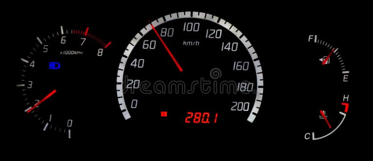 Night tacho stock photo. Image of mileage, number, mobile - 49314556
