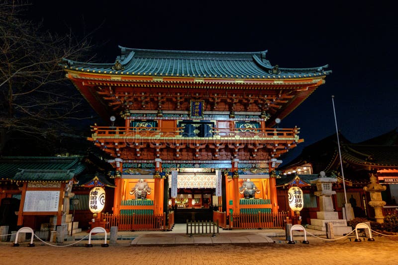 Night temple shrine stock photo. Image of evening, china - 93670170