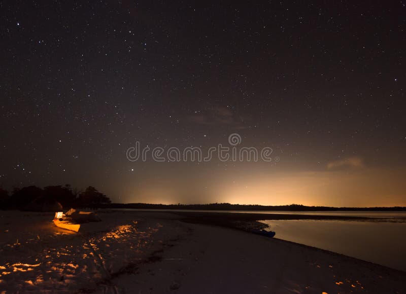 Night in the Ten Thousand Islands Stock Image - Image of night, tent ...
