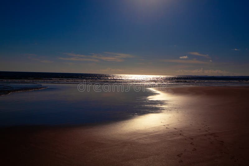 Night Tide in the Moonlight Stock Image - Image of ocean, people: 188973089