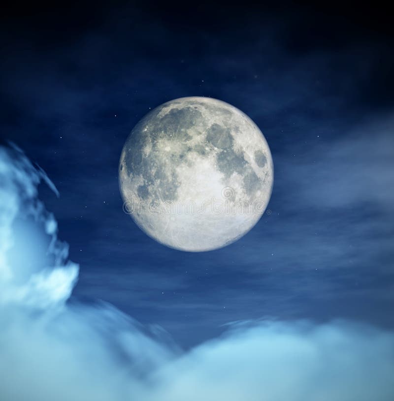 Moon Night Sky 4 stock photo. Image of night, nature, cloudy - 3532516