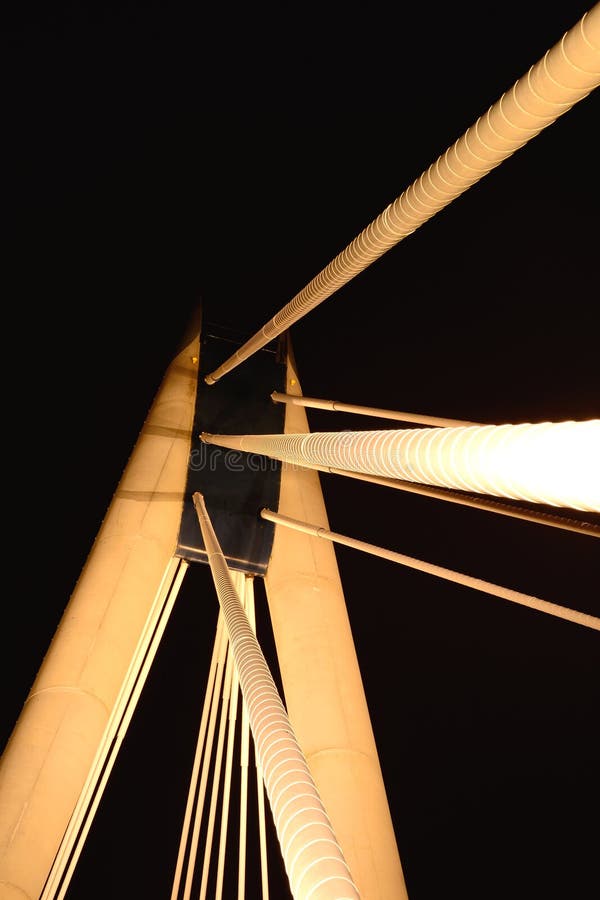 Night time bridge. stock image. Image of light, european - 38891391