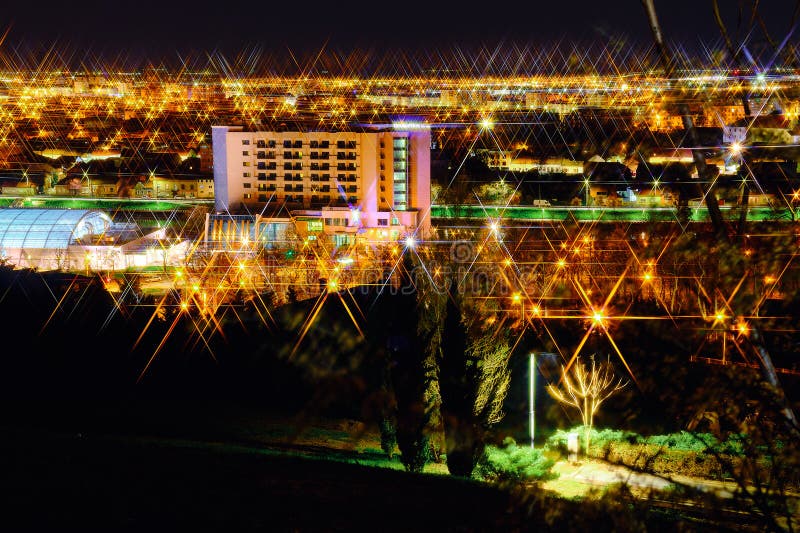 Night time cityscape stock photo. Image of darkness - 372440790