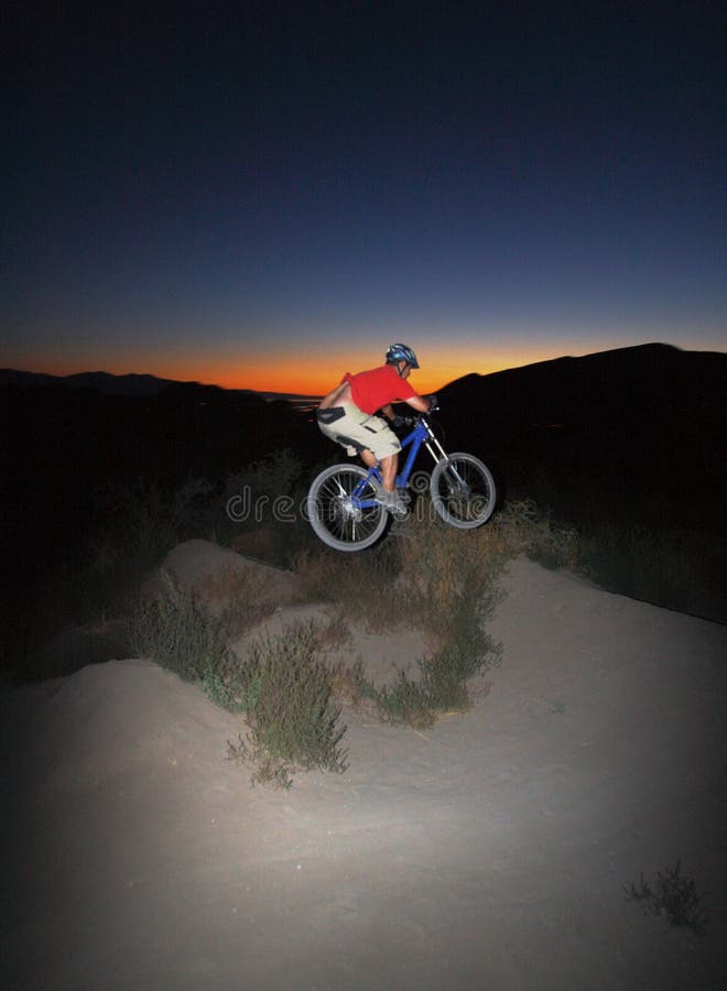 Night time gap jump stock image. Image of bike, excercise - 3056691