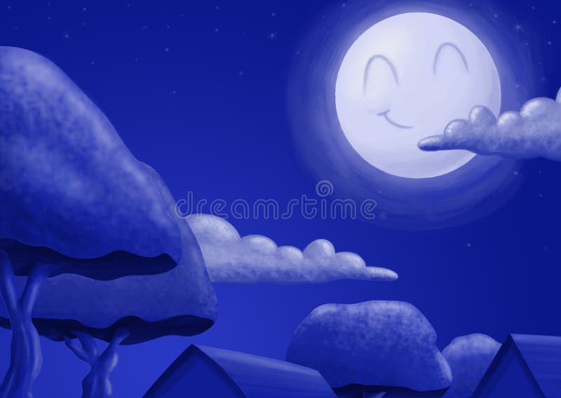Night Time And Happy Moon Picture. Image: 15087930