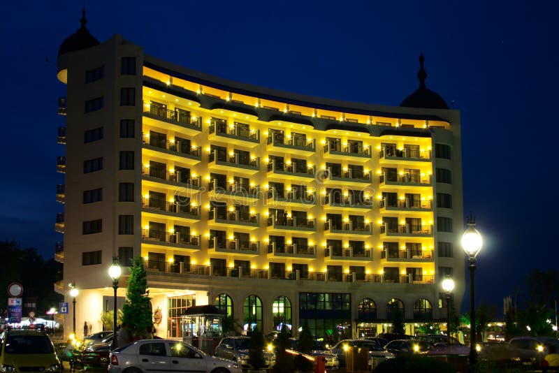 Night time hotel stock photo. Image of wealth, illuminated - 2300198