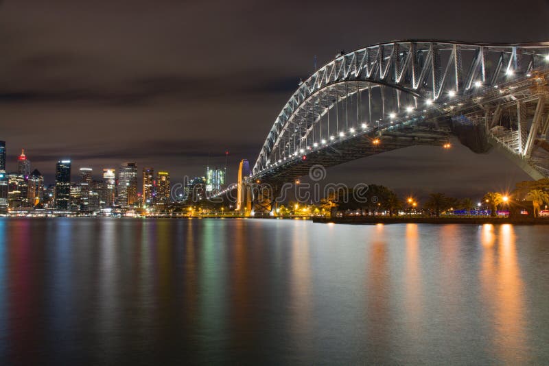 Night Time Landscape View of Sydney Australia Stock Photo - Image of ...