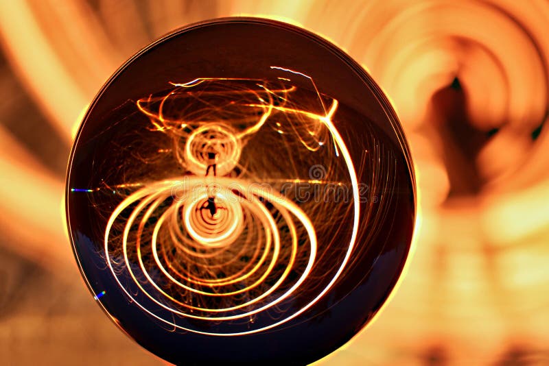 Night Time Light Painted Imagery with Color and Steel Wool Spinning ...