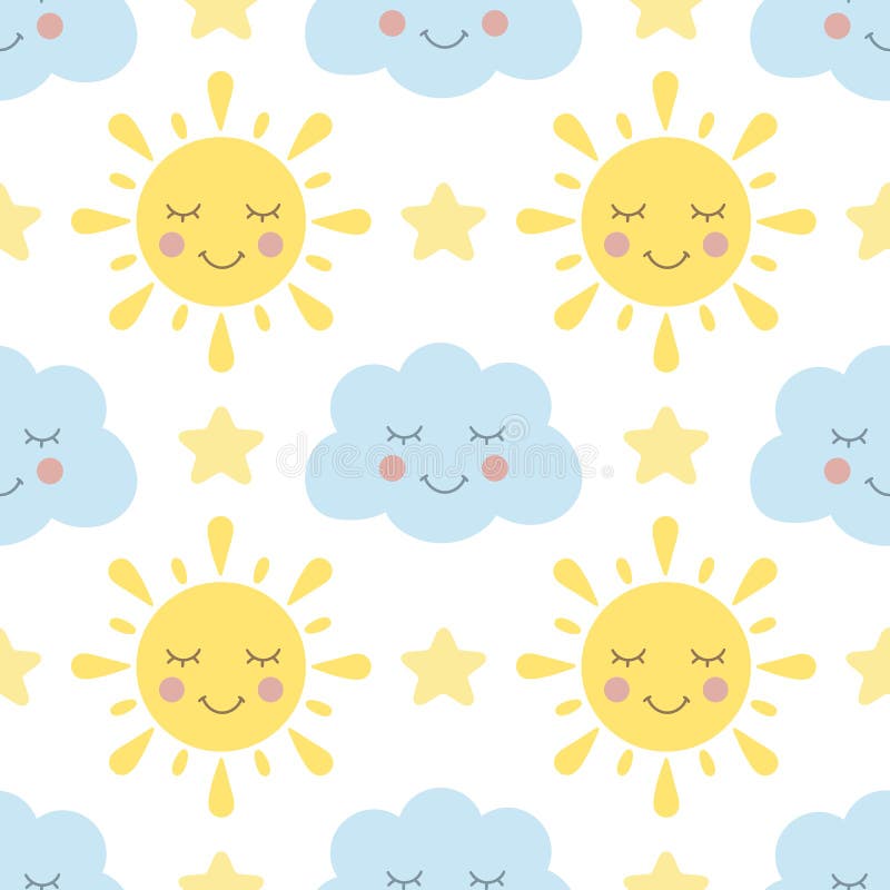 Sun Sleeping Cloud Cartoon Stock Illustrations – 236 Sun Sleeping Cloud ...