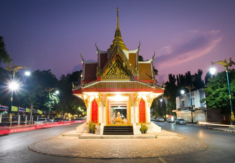 Night time Temple stock image. Image of chapel, street - 47547621