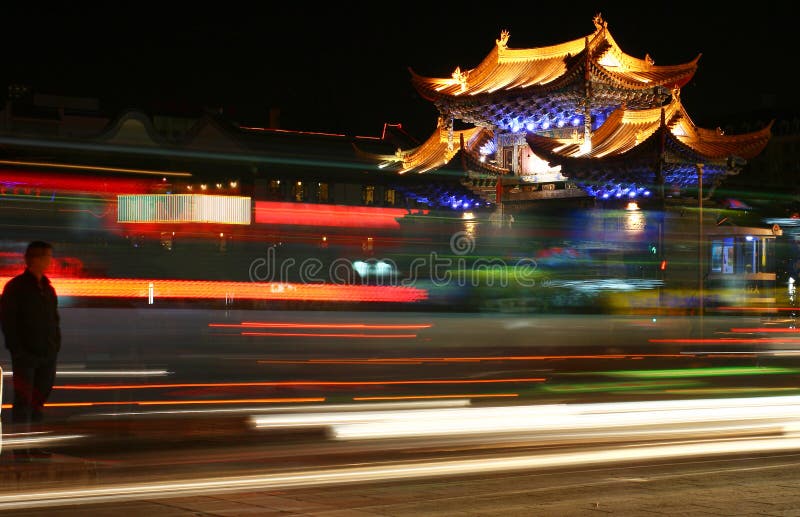 Night Time Traffic in China Stock Image - Image of china, traffic: 9279845