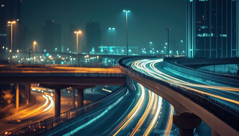 Night Time View Elevated Expressway Stock Photos - Free & Royalty-Free ...