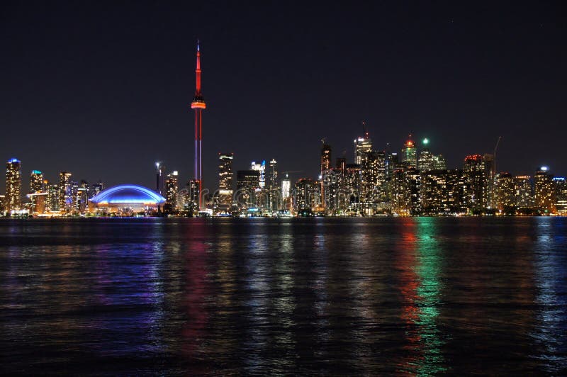 Night Toronto. stock photo. Image of downtown, captured - 49923962