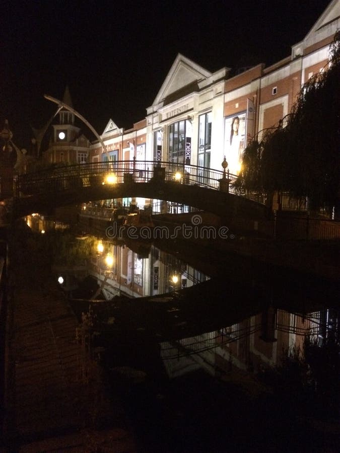 Night in town editorial stock photo. Image of amazing - 111596968