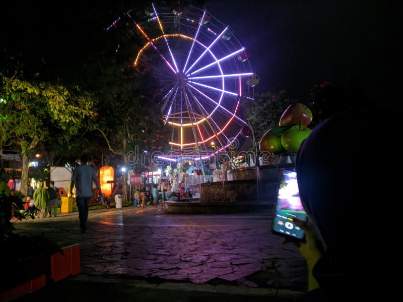 Night town hall batu city editorial stock photo. Image of light - 228439898