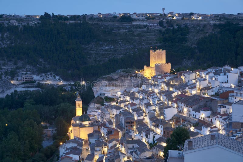 Night Town Lights on a Summer Night Stock Photo - Image of architecture ...