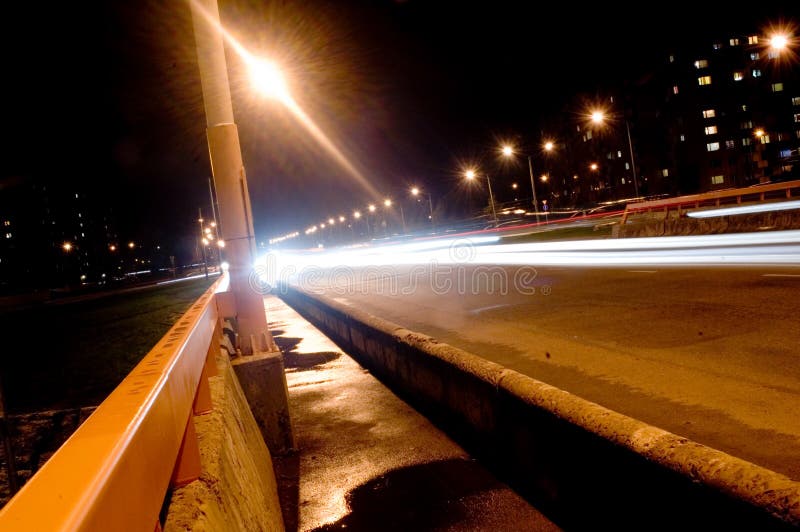 Night Traffic of the Street, Stock Photo - Image of traffic, dramatic ...