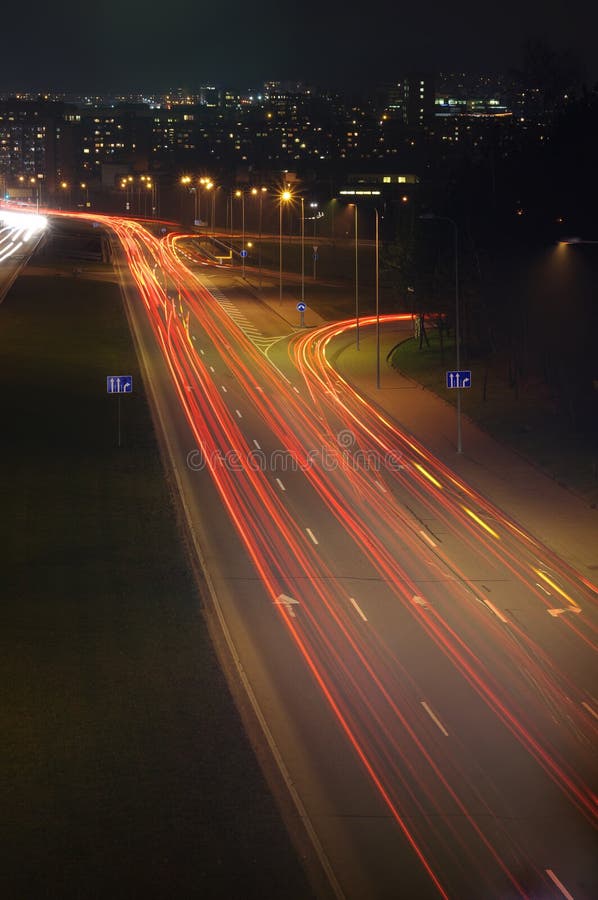 Night traffic stock image. Image of cityscape, downtown - 17179047