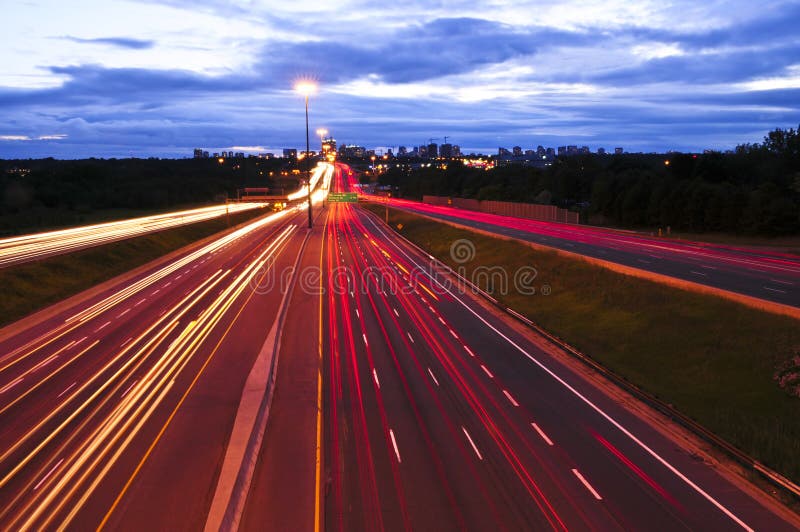 Rush hour Night traffic stock image. Image of express - 1454985