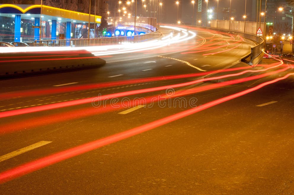 Night traffic editorial stock photo. Image of illuminated - 50248178