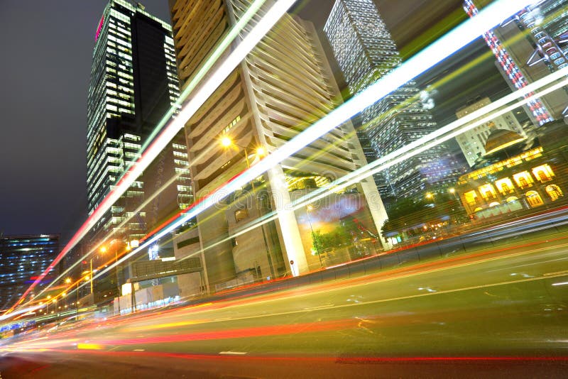 Night traffic in city stock photo. Image of automobile - 19045952