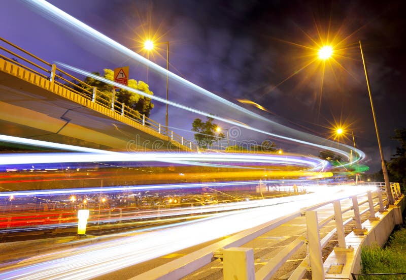 Night traffic in city stock image. Image of business - 31293989