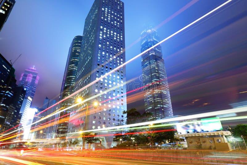 Night traffic in city stock image. Image of blur, business - 31159153