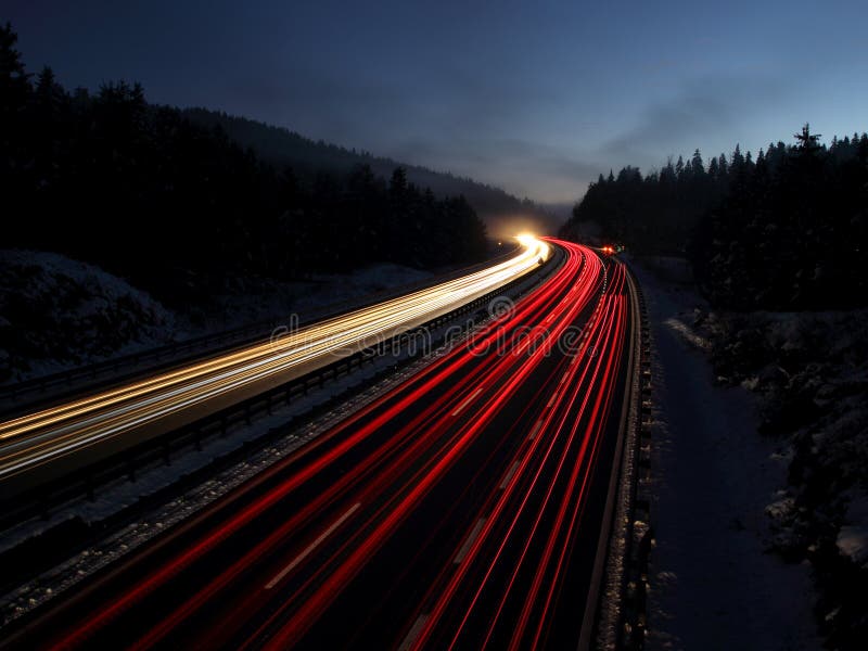 Night traffic stock image. Image of automobile, fast - 62718873