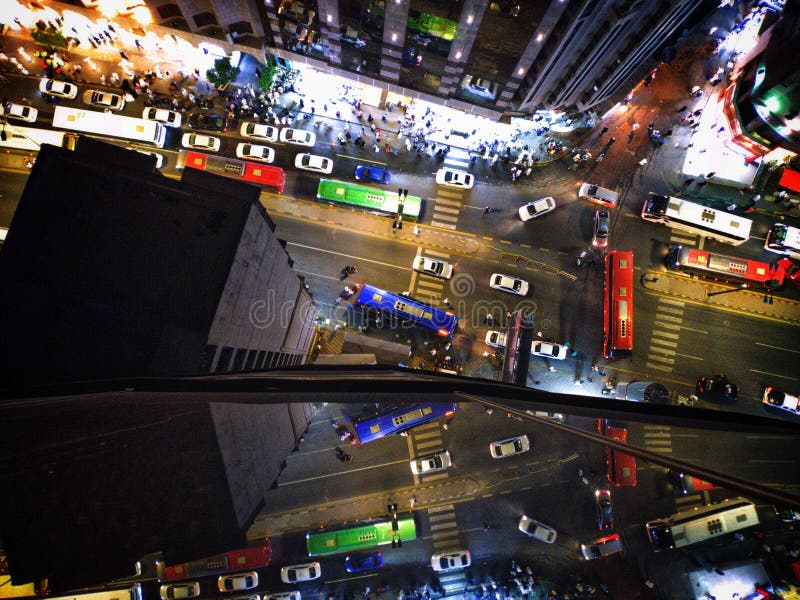 Night Traffic in Mecca City from 16th Floor Stock Photo - Image of ...