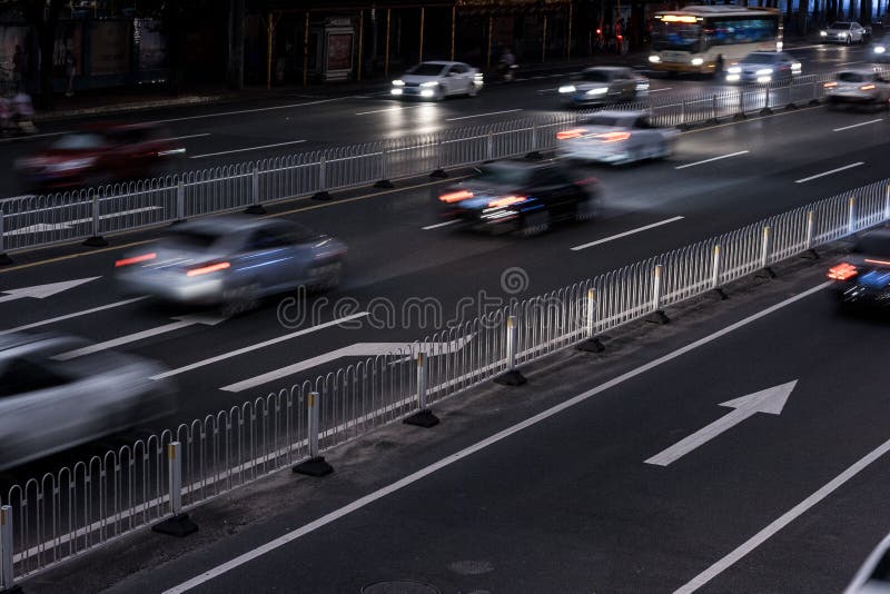 Traffic scene on bridge stock photo. Image of guangzhou - 48541418