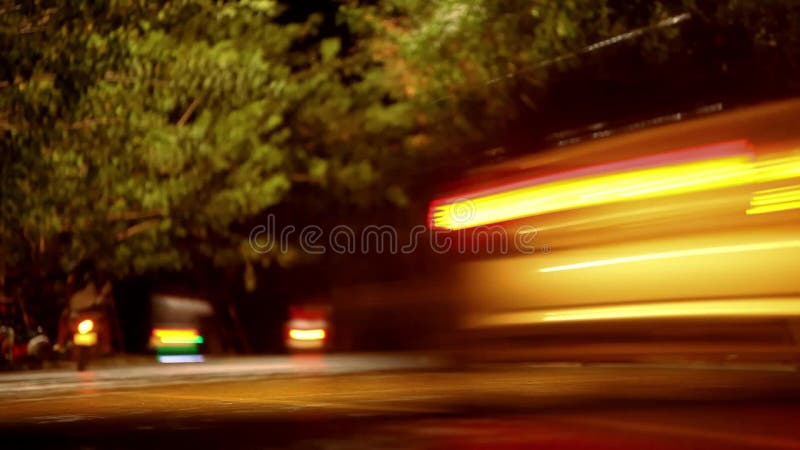Night Traffic with a Slow Shutter Speed. Video Stock Video - Video of ...