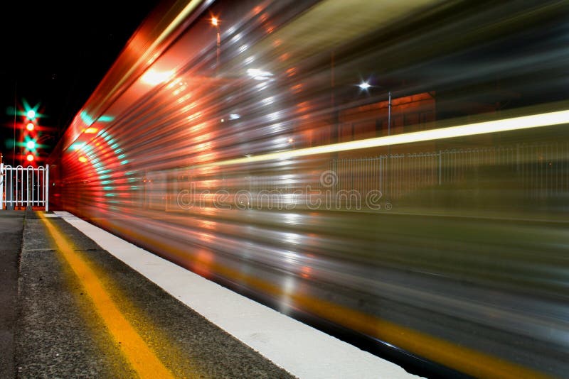 Night Train stock photo. Image of light, motion, platform - 1282456