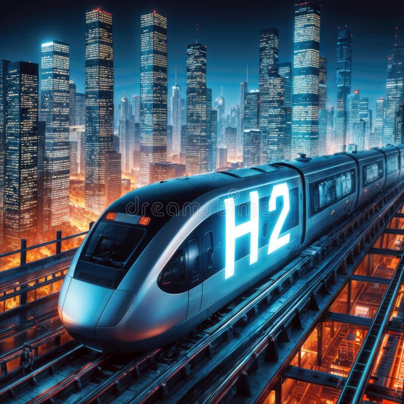 Night Train: Futuristic Urban Transit with Hydrogen Power, Generative ...