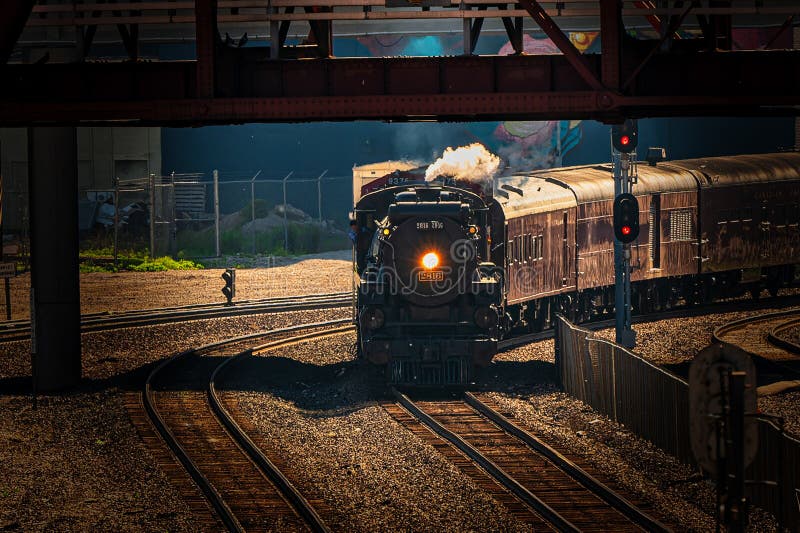 Night Train Passing Under a Bridge on Tracks Editorial Image - Image of ...