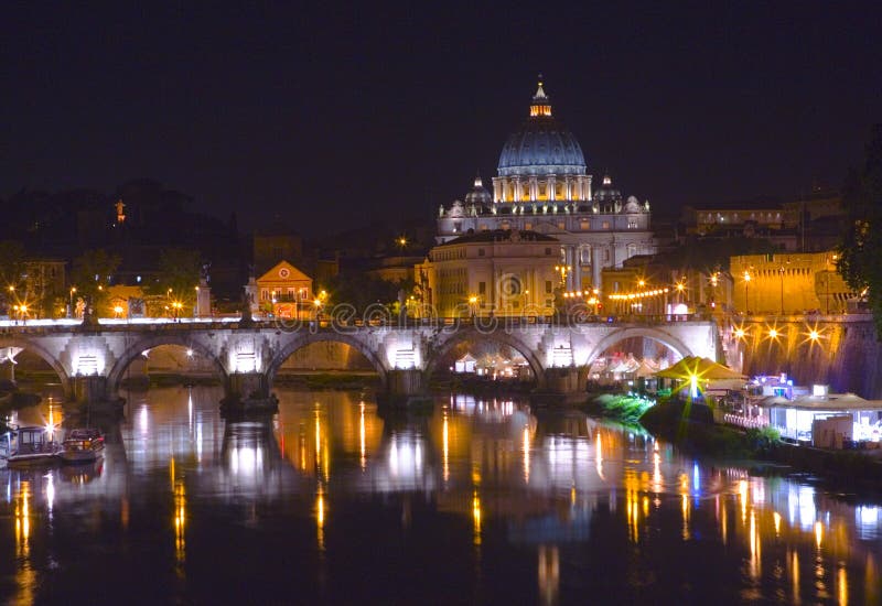 Vatican City in Rome, Italy Stock Photo - Image of famous, night: 16005648