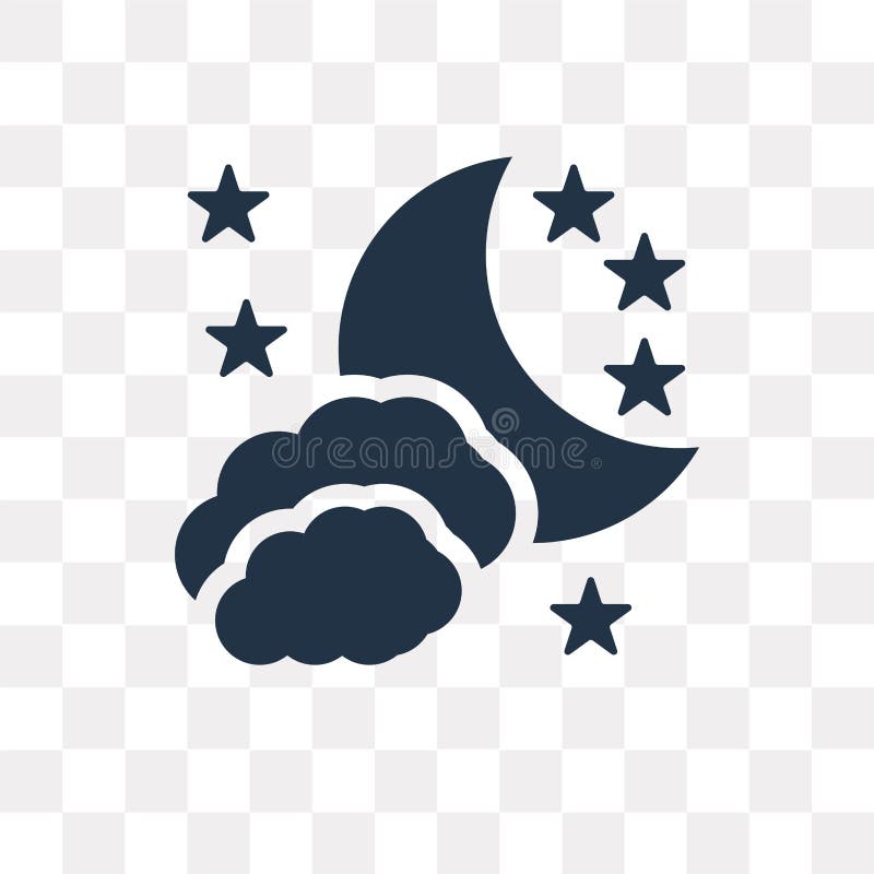 Night Icon Vector Isolated on White Background, Night Sign , Weather ...