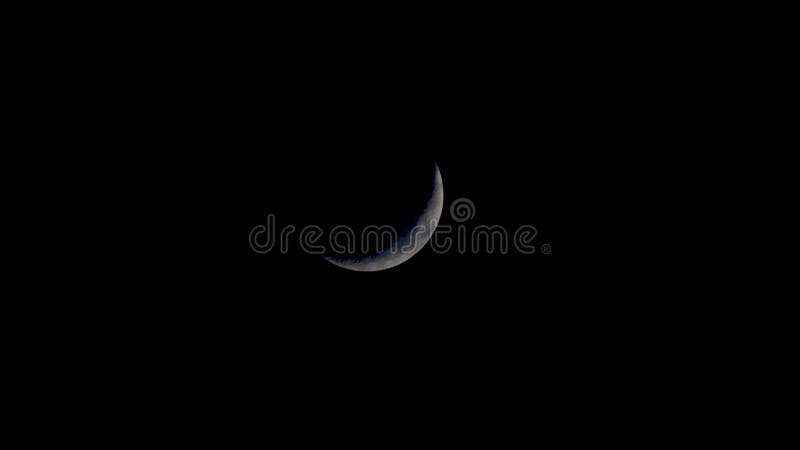 Night Video of the Rising Sickle Shaped Moon Stock Video - Video of ...