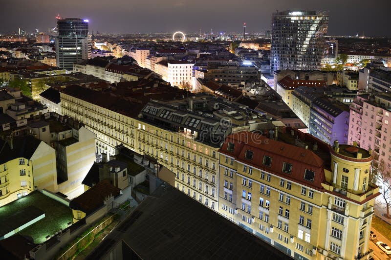 Night Vienna editorial photography. Image of europe, vienna - 90515657