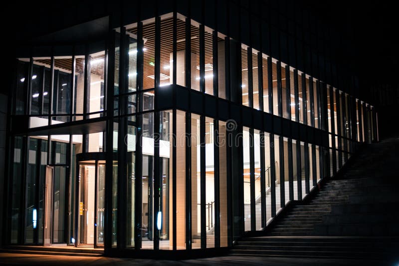 Night View of the Administrative Building of Wuhan Institute of ...