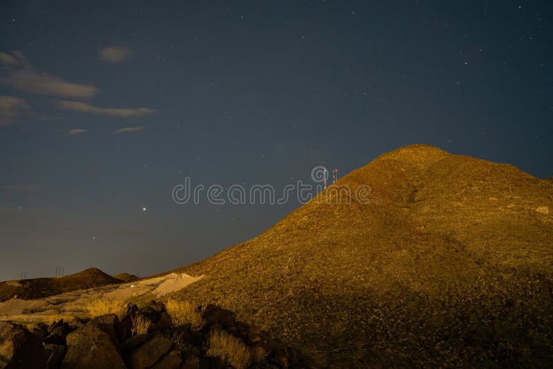 Night View of a Beautiful Mountain from Henderson View Pass Stock Image ...