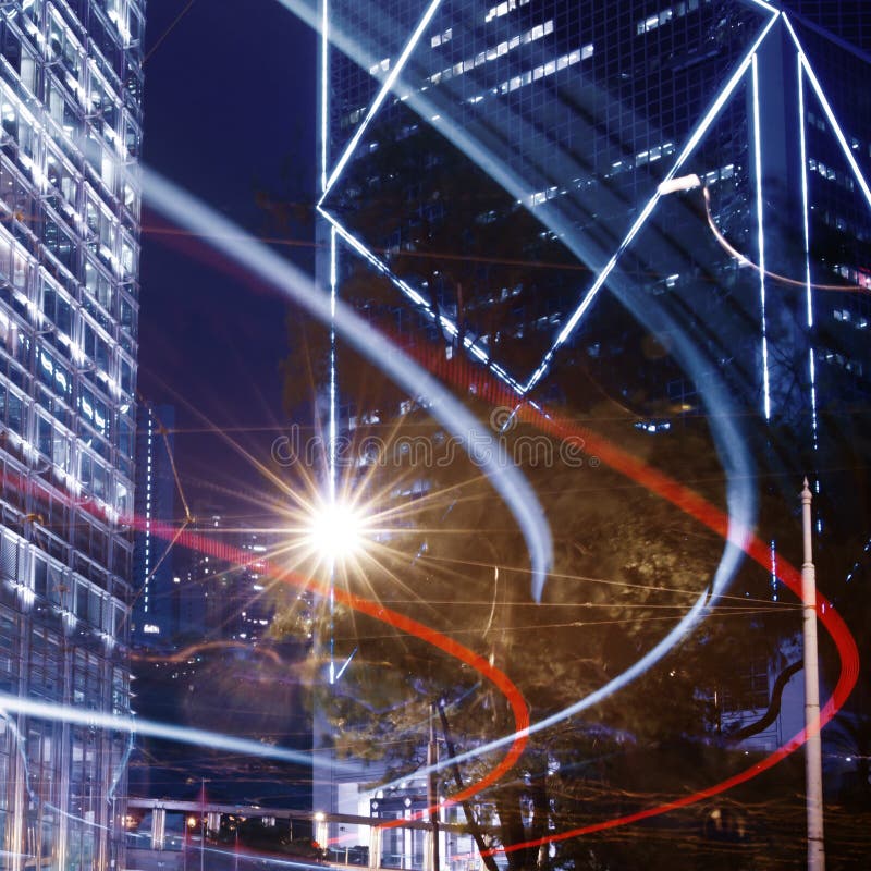 Night View of Blurry Lights in a City Concept Stock Image - Image of ...