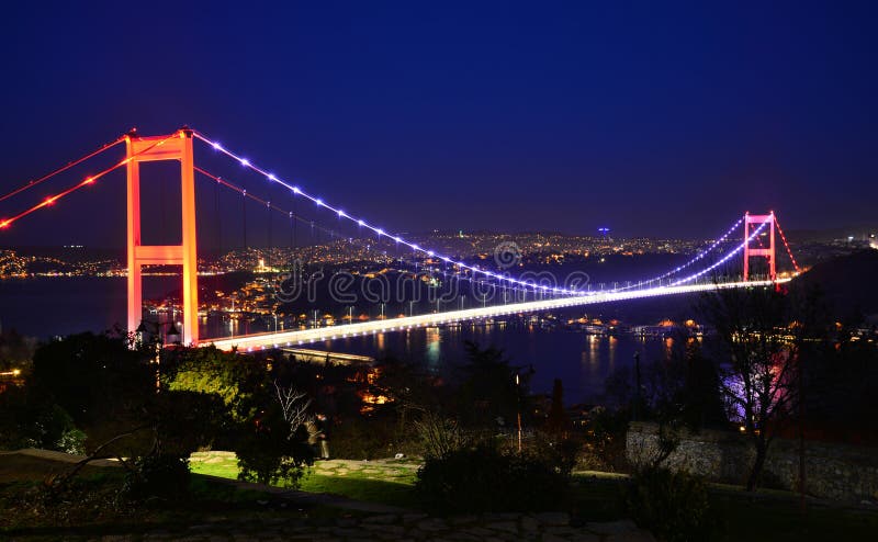 A Night View from the Bosphorus Stock Photo - Image of metropolis ...