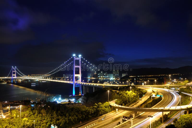 Night view of the Bridge stock image. Image of night - 25139863