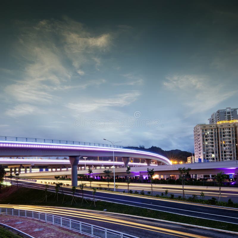 Overpass bridge stock photo. Image of city, river, nightlife - 29814938