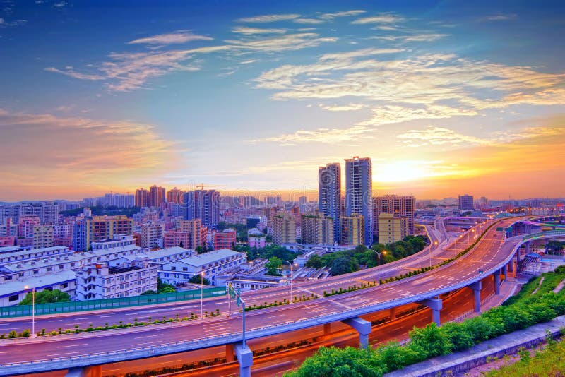 Beijing overpass at night stock image. Image of crossing - 42300939