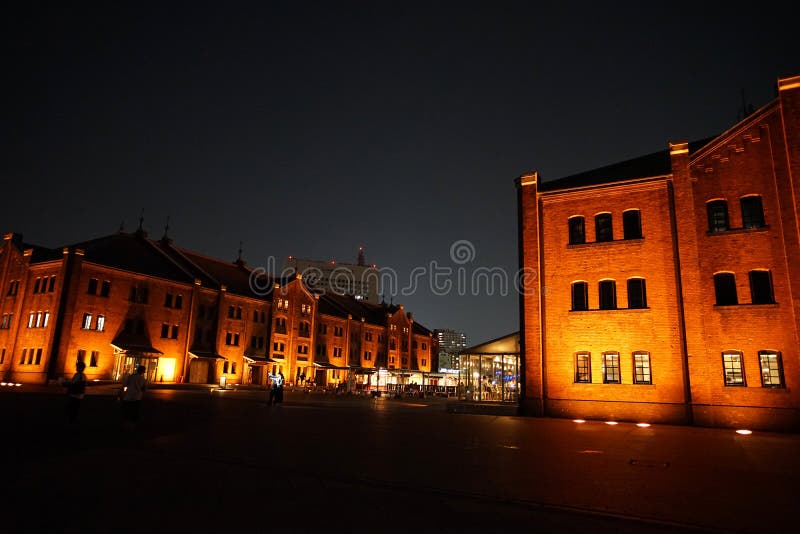 Night view of the building stock image. Image of city - 247606569